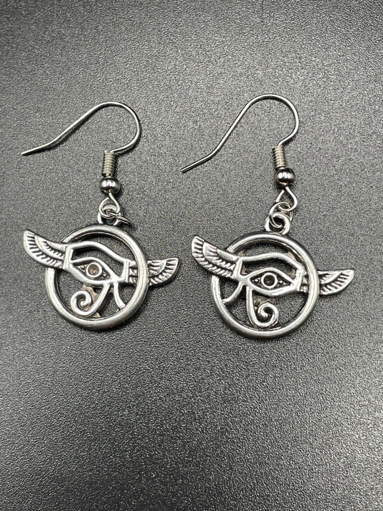 Eye of horus x silver earrings – Dope Alchemy Handcrafted